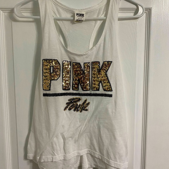 PINK Victoria's Secret | Tops | Sequence Pink Tank | Poshmark